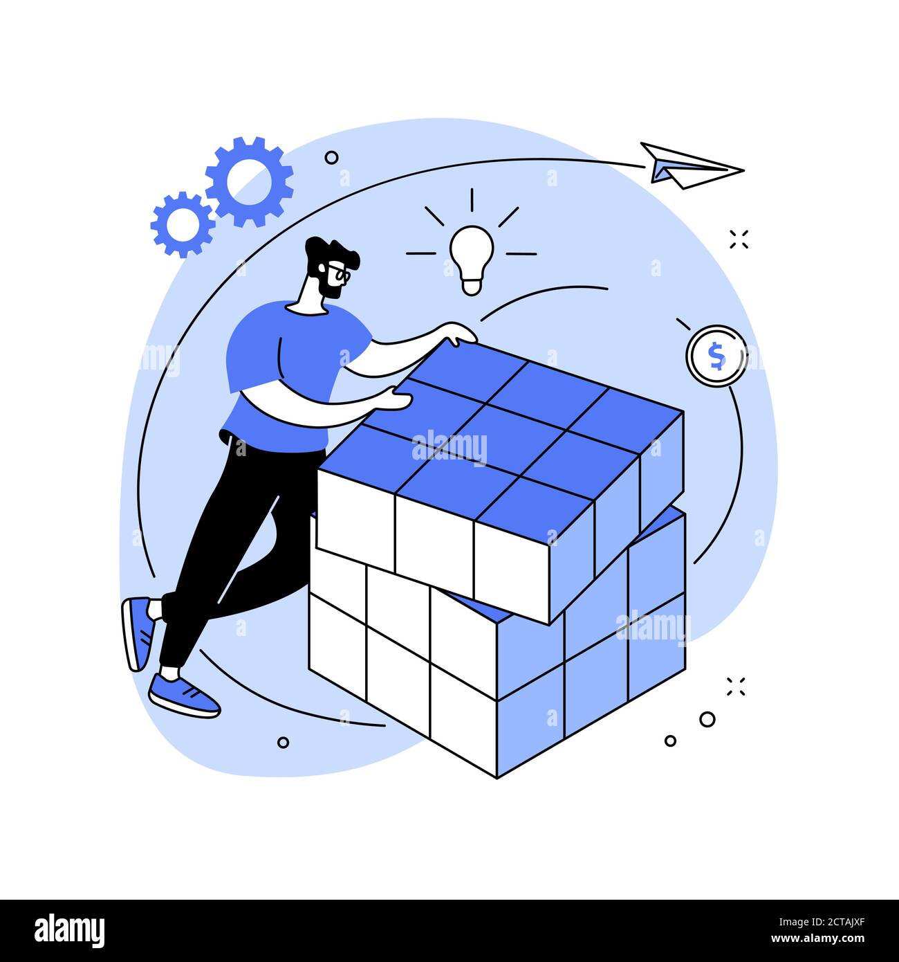 Business solution abstract concept vector illustration Stock Vector ...