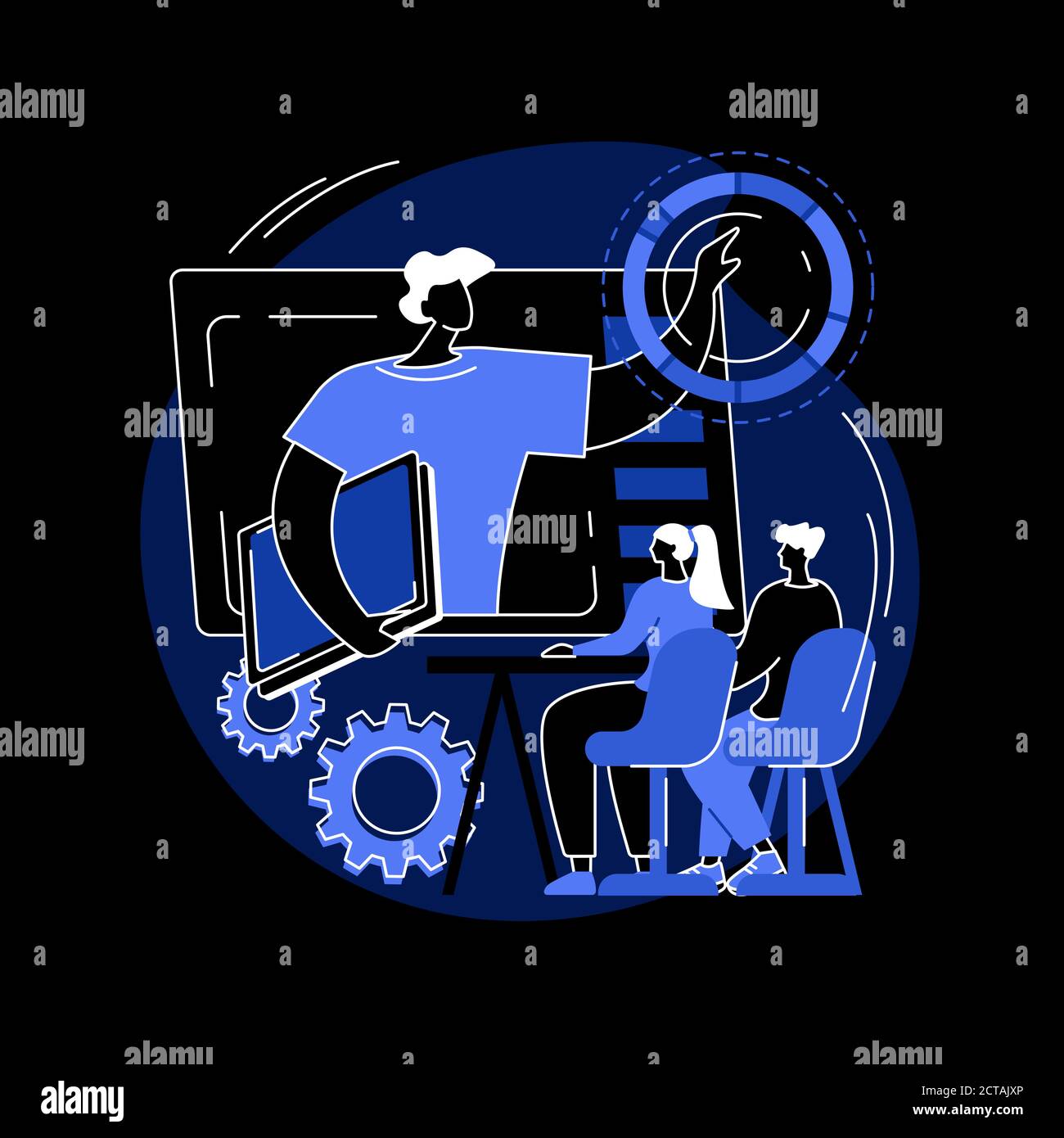 Online workshop abstract concept vector illustration Stock Vector Image ...