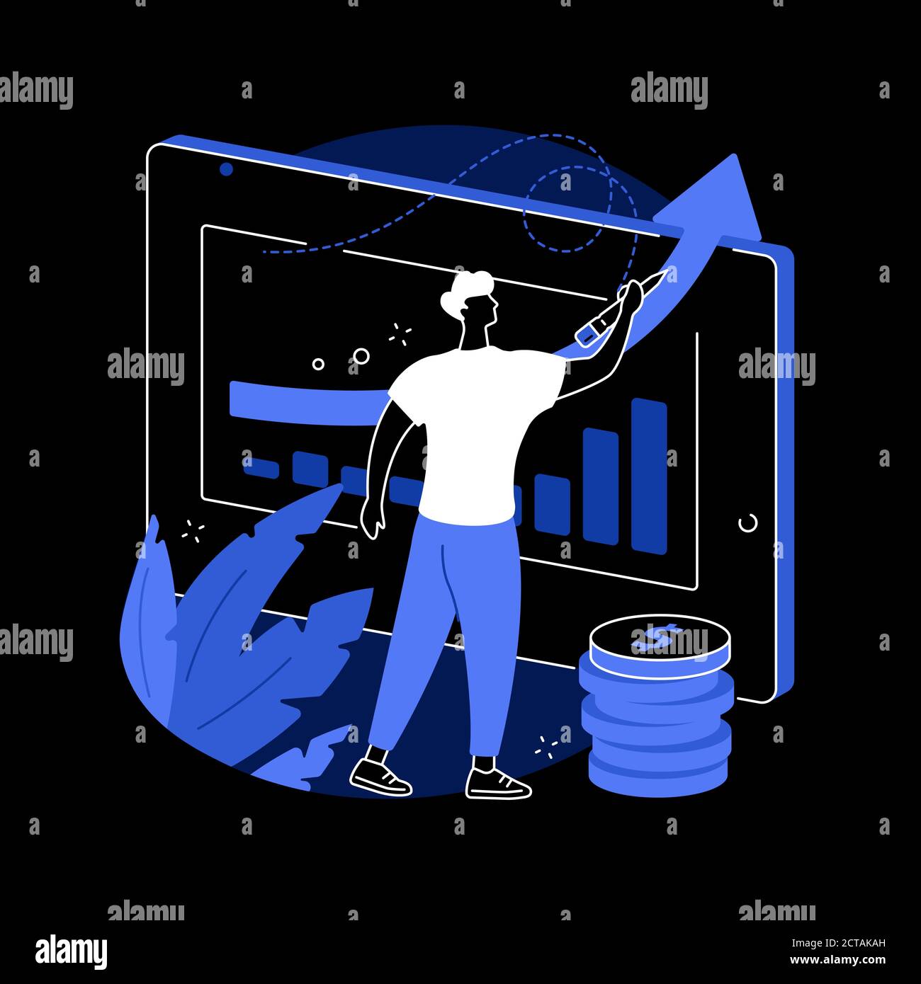 Business growth abstract concept vector illustration Stock Vector Image ...