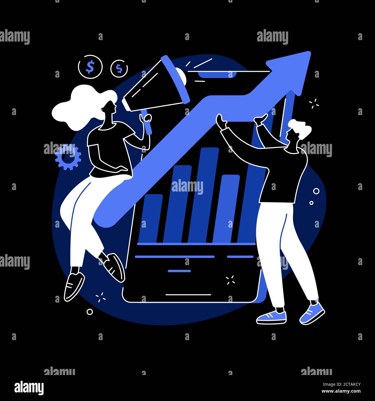 Marketing team abstract concept vector illustration Stock Vector Image ...