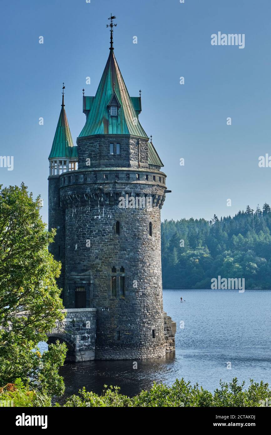 The Straining Tower at Lake Vyrnwy, Powys, Wales Stock Photo - Alamy