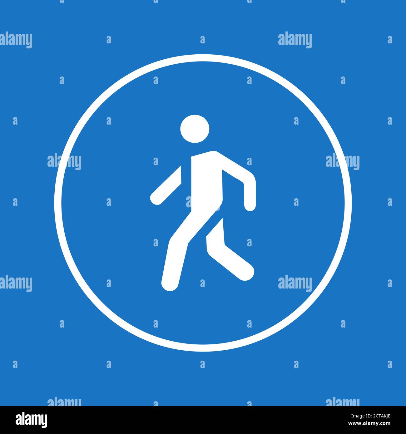 Pedestrian zone road sign for motorist vector image Stock Vector Image ...