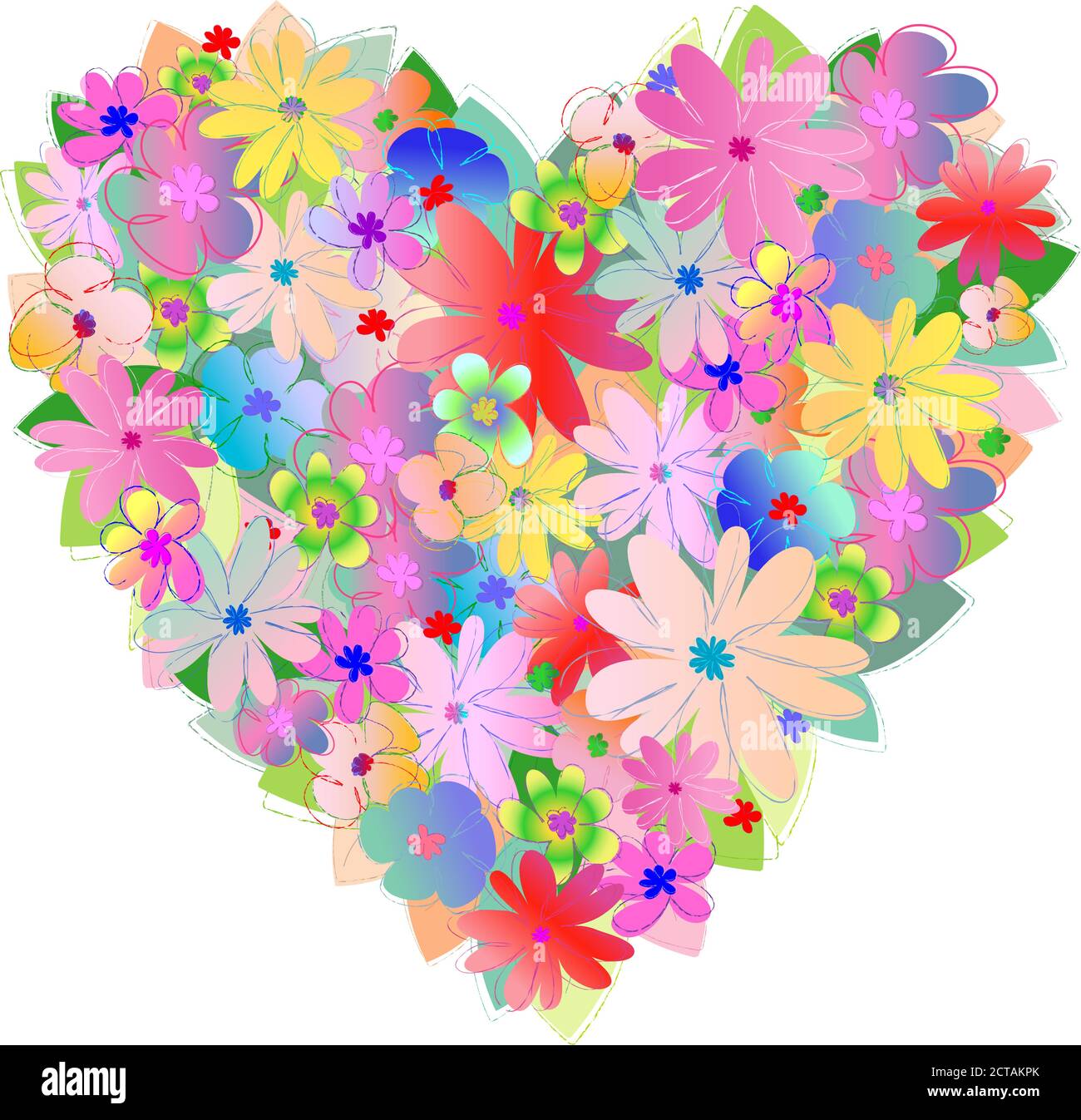 Drawn heart decor Stock Vector Images - Alamy
