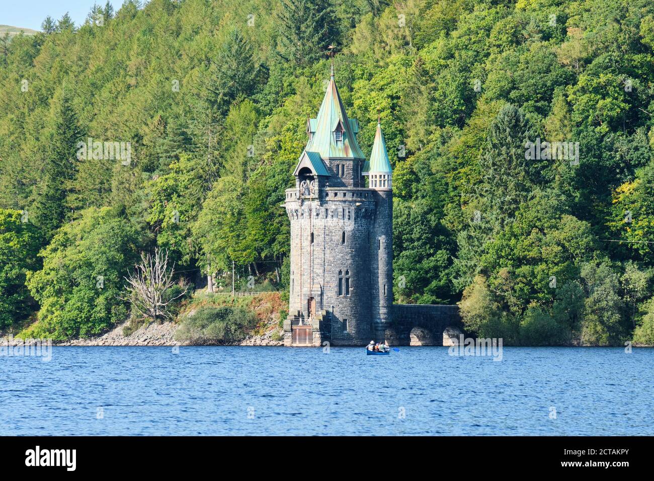 The Straining Tower at Lake Vyrnwy, Powys, Wales Stock Photo - Alamy