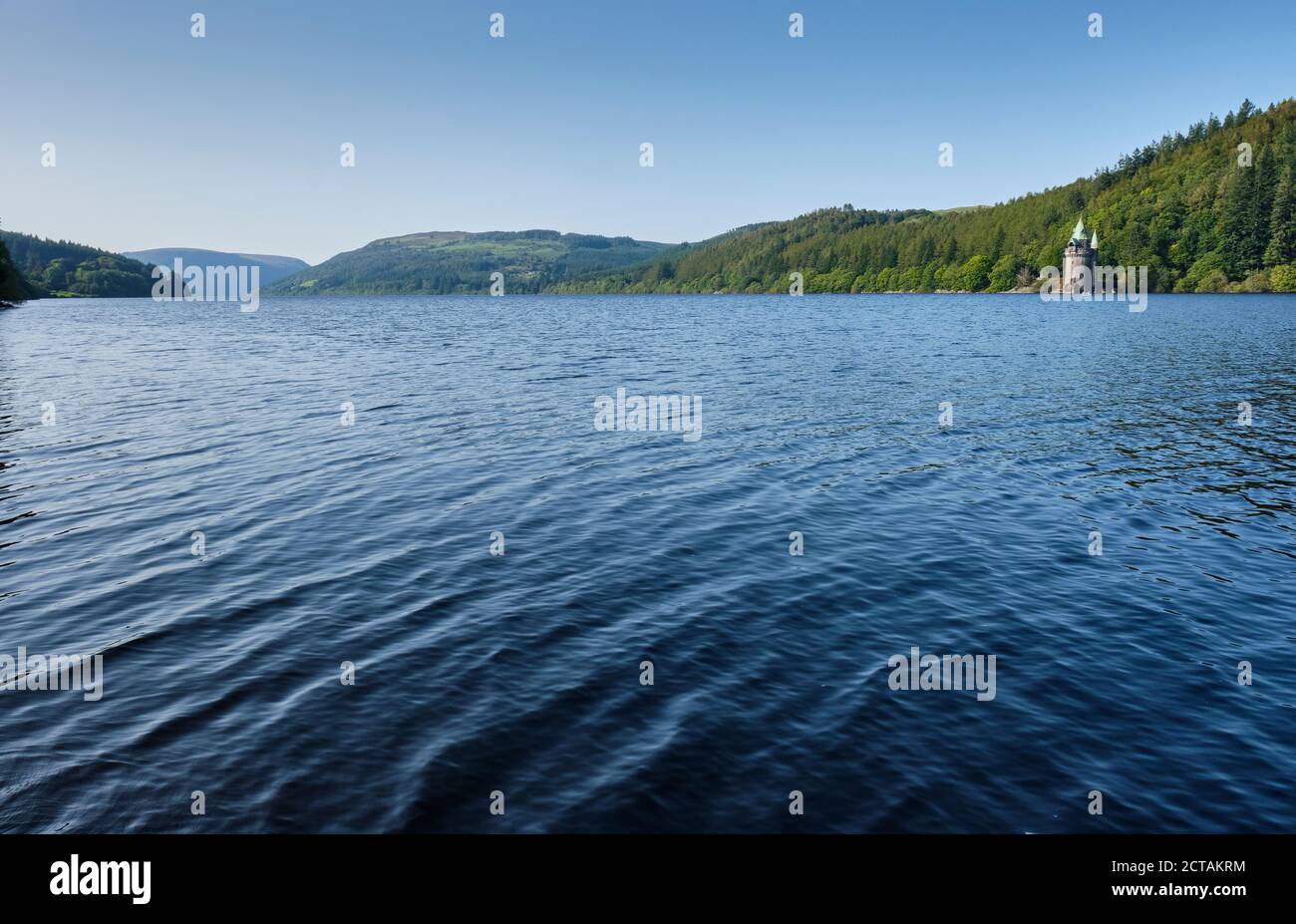 The Straining Tower at Lake Vyrnwy, Powys, Wales Stock Photo - Alamy