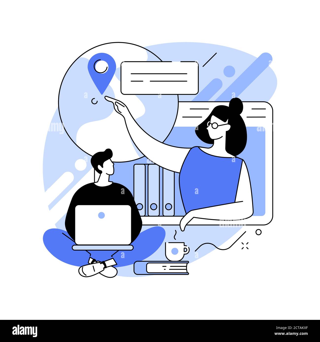 Online tutor abstract concept vector illustration Stock Vector Image ...