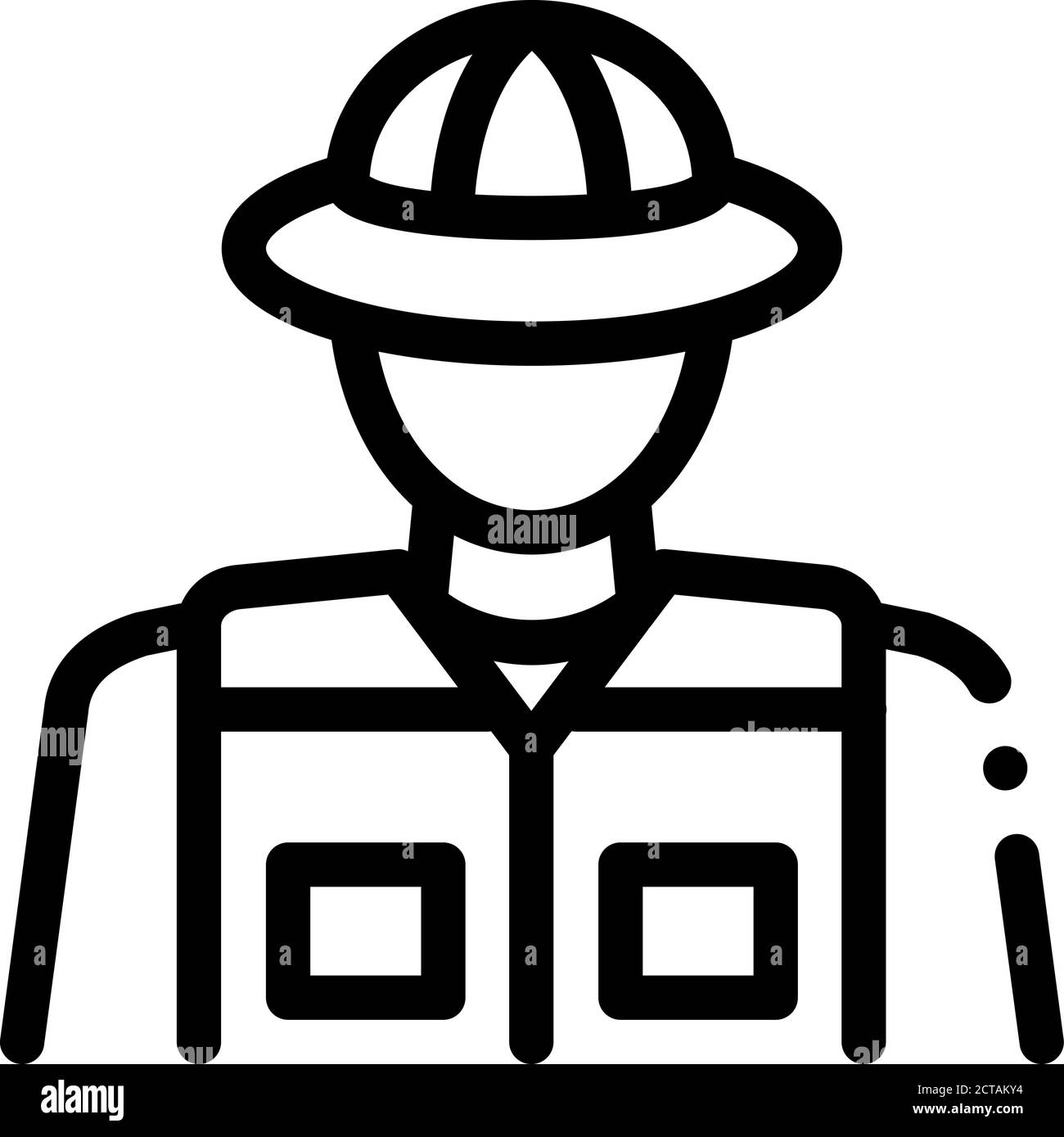 jungle pioneer icon vector outline symbol illustration Stock Vector ...