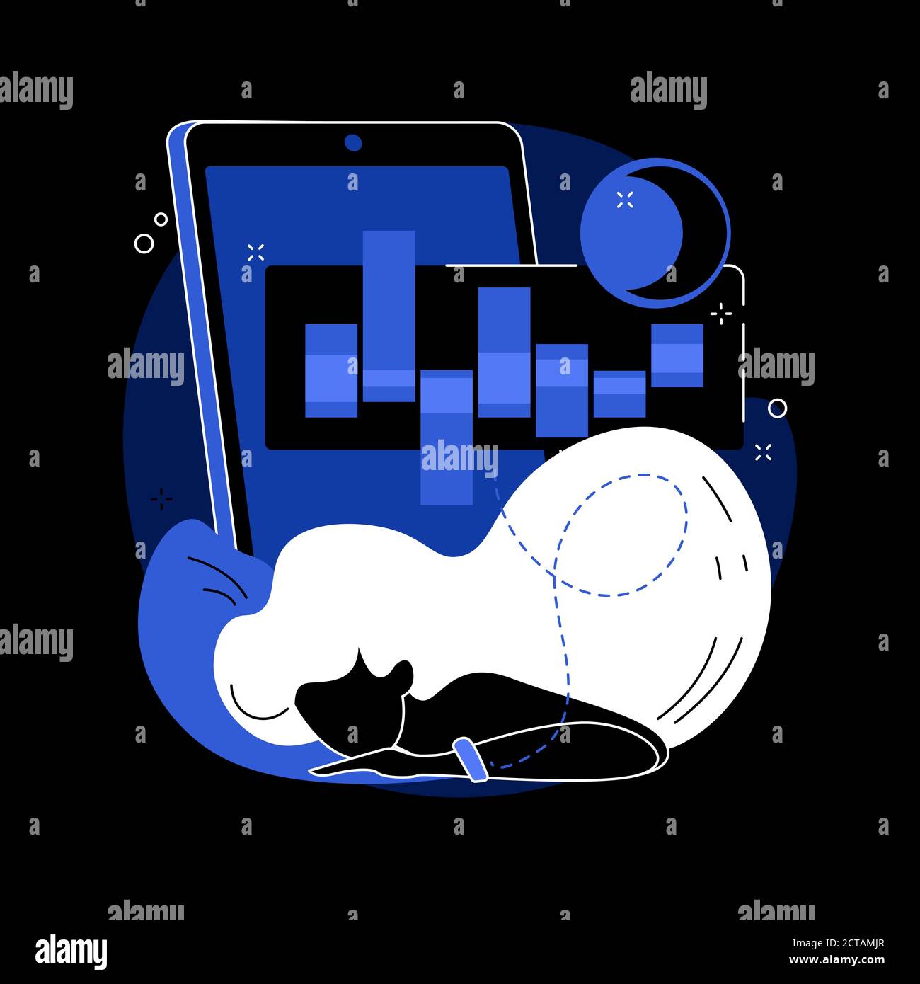 Sleep tracking abstract concept vector illustration Stock Vector Image ...