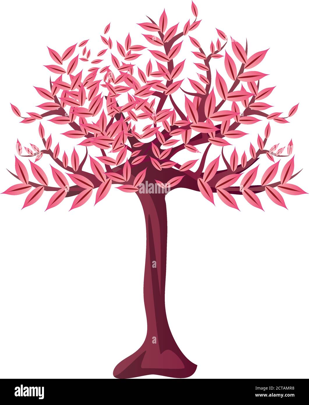 decorative chinese tree on white background vector illustration design ...