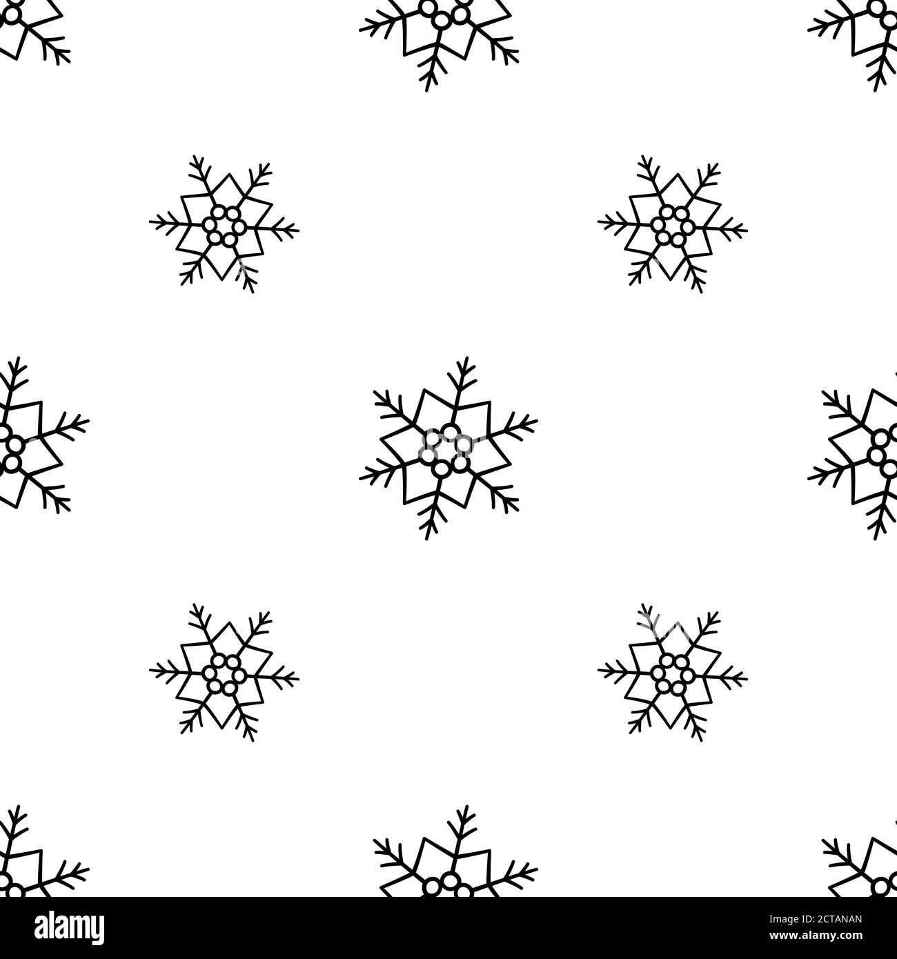 Snow seamless pattern. Winter snowflakes texture. Vector Stock Vector ...