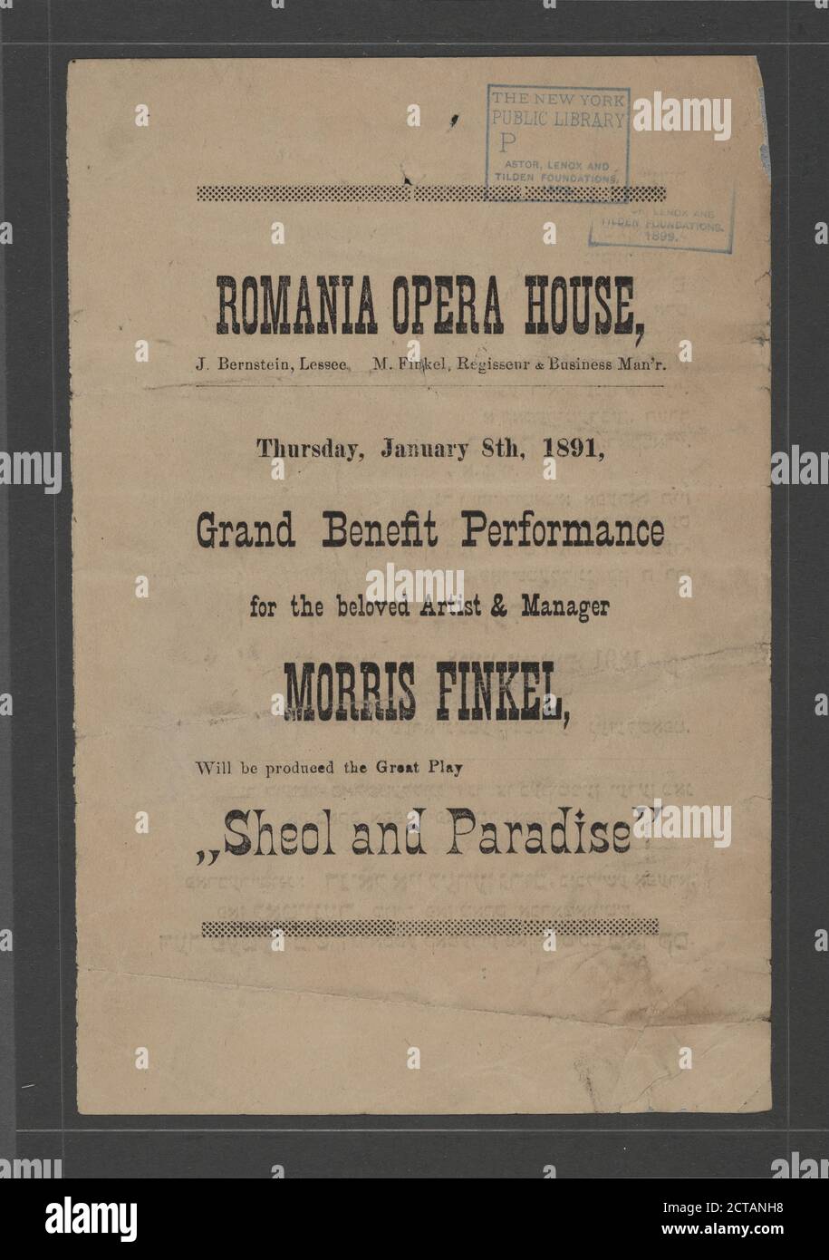 Grand benefit performance for the beloved artist & manager, Morris ...