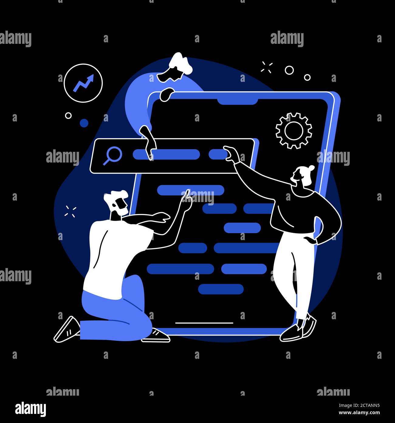 SEO optimization abstract concept vector illustration Stock Vector ...