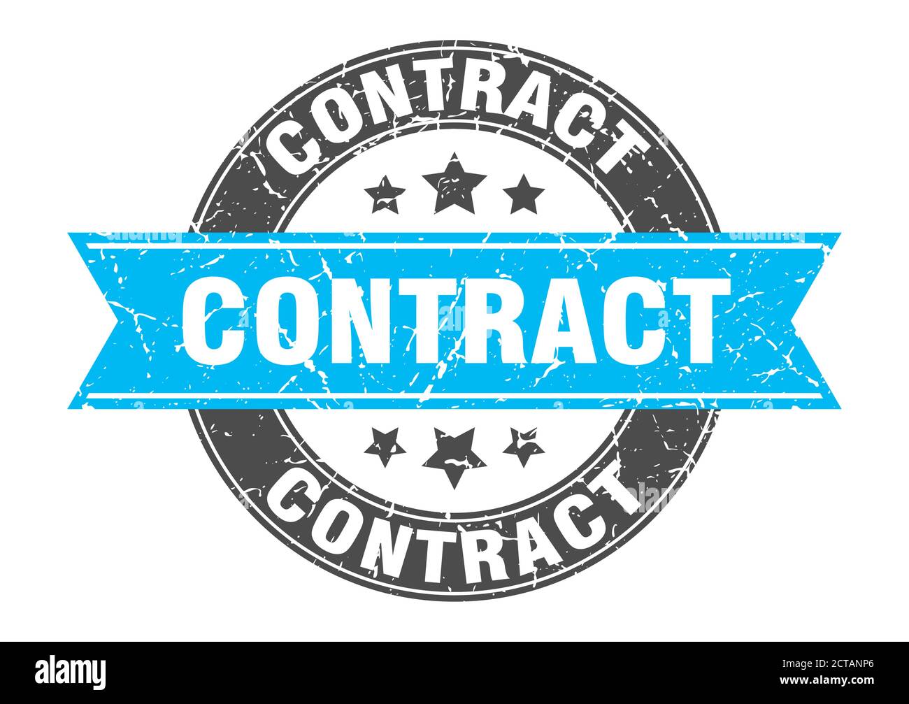 contract round stamp with ribbon. sign. label Stock Vector Image & Art ...