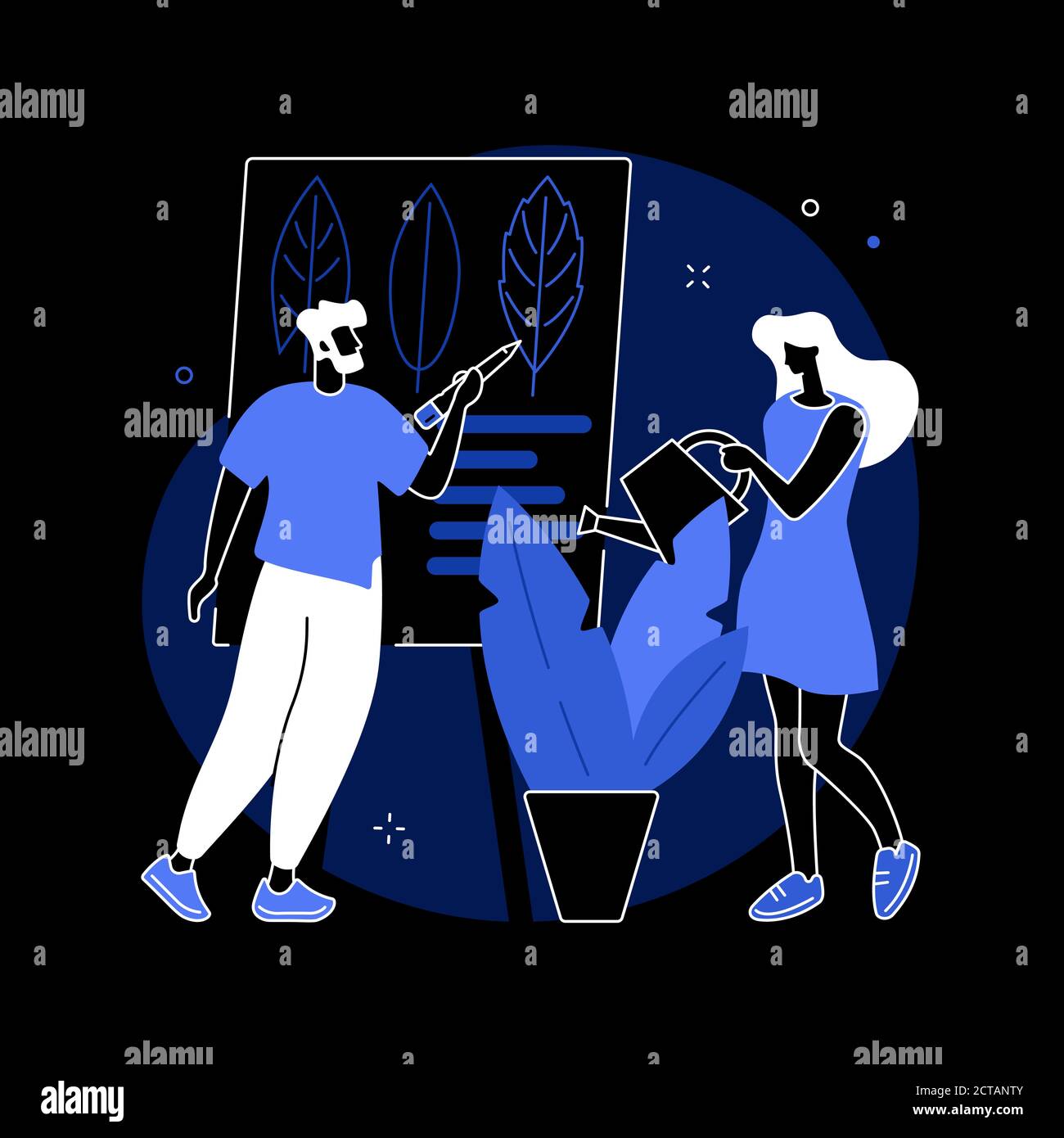 Garden workshop abstract concept vector illustration Stock Vector Image ...