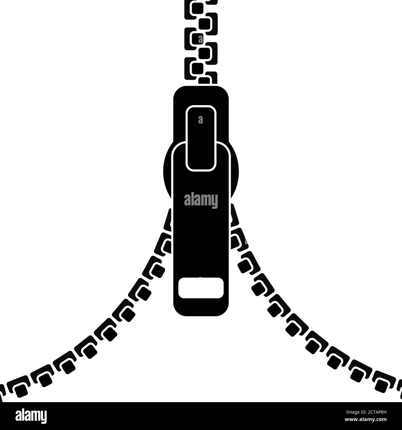 Black zipper on a white background vector image Stock Vector Image ...