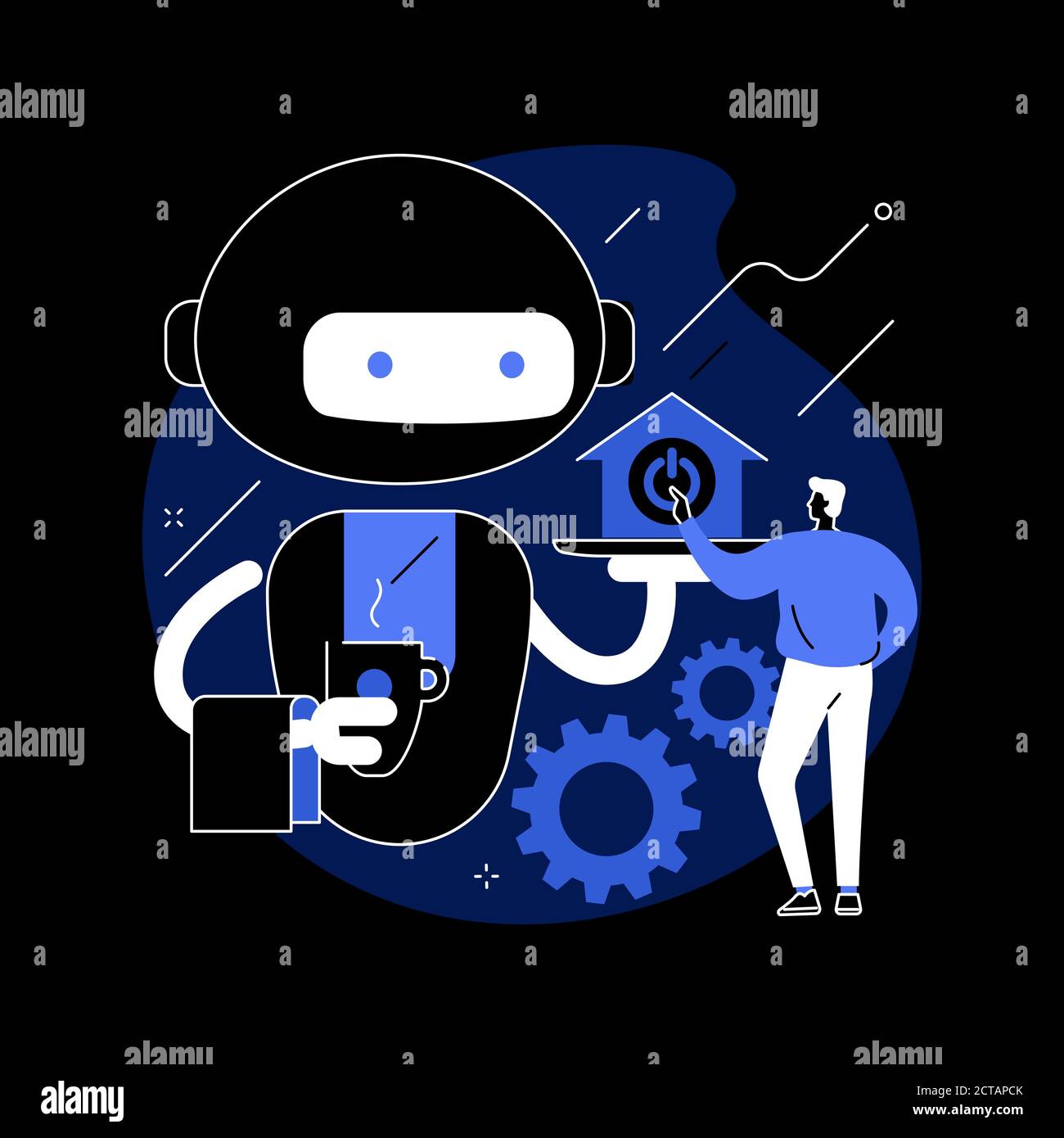 Home robot technology abstract concept vector illustration Stock Vector ...