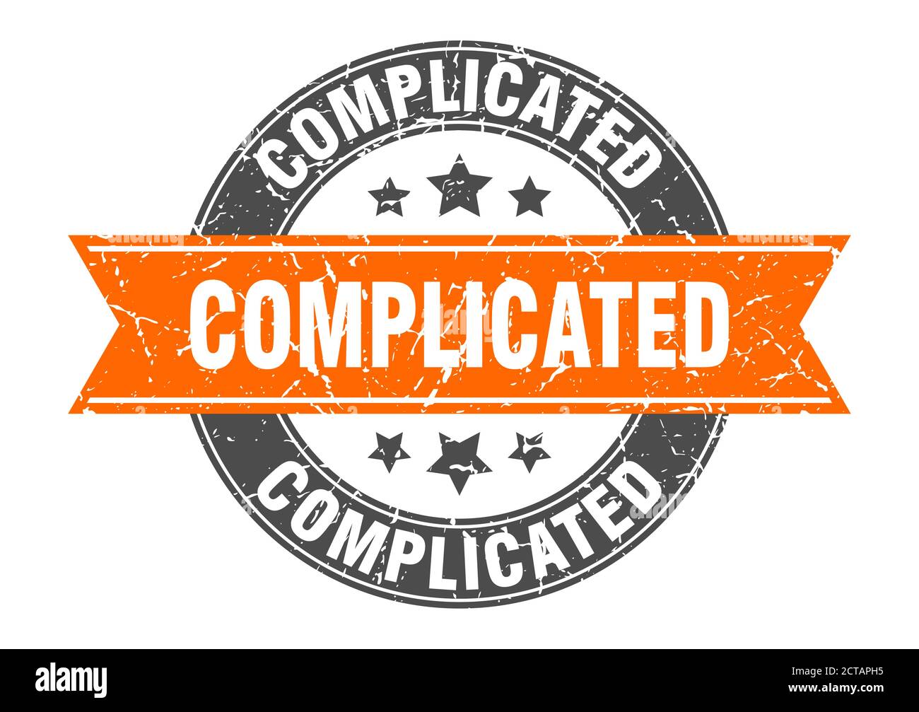 complicated round stamp with ribbon. sign. label Stock Vector Image ...