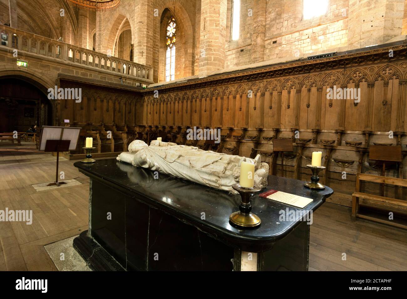 Tomb of Pope Clement VI inside Saint Robert abbey, La Chaise Dieu ...