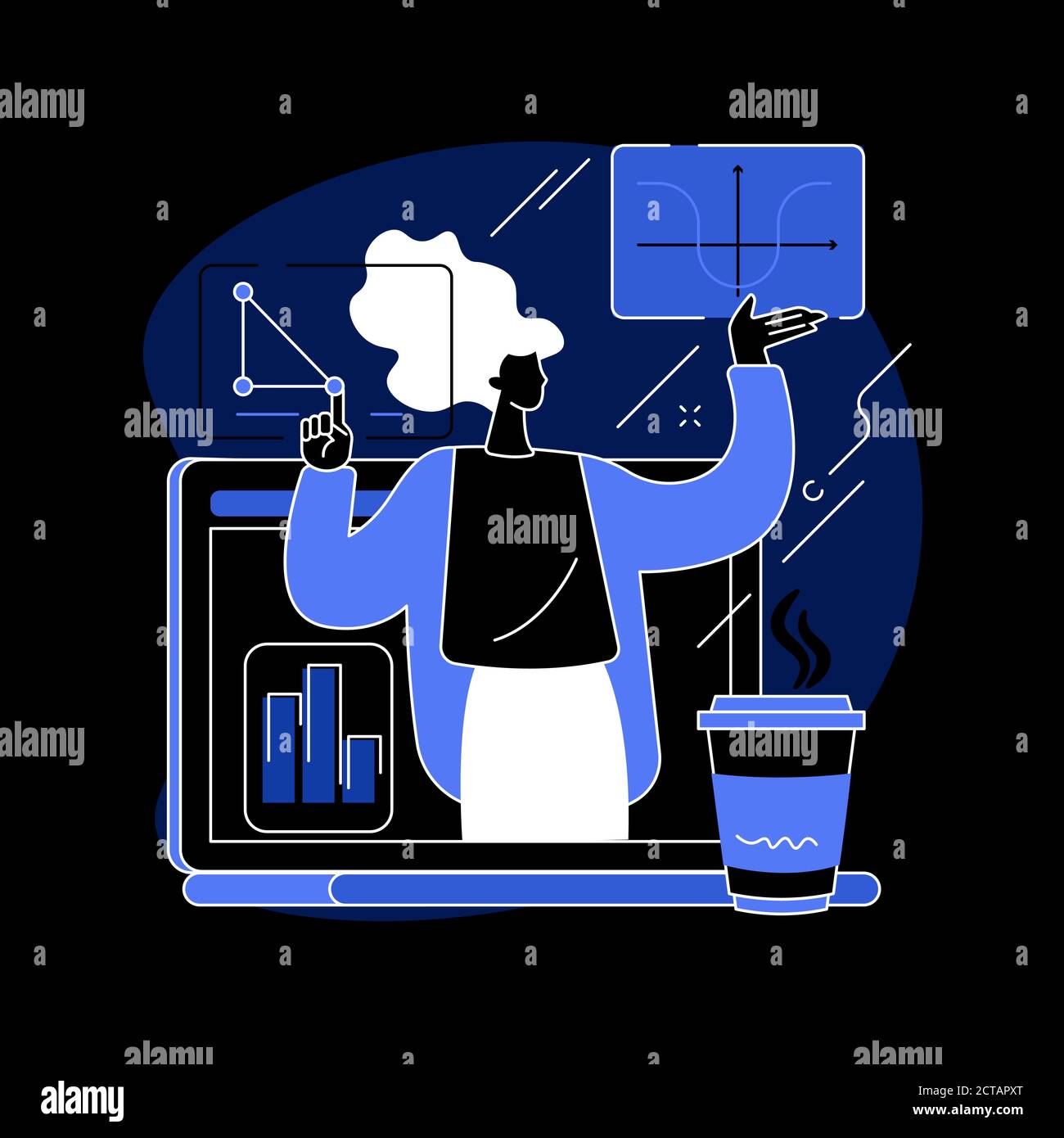 Online math tutoring abstract concept vector illustration Stock Vector ...