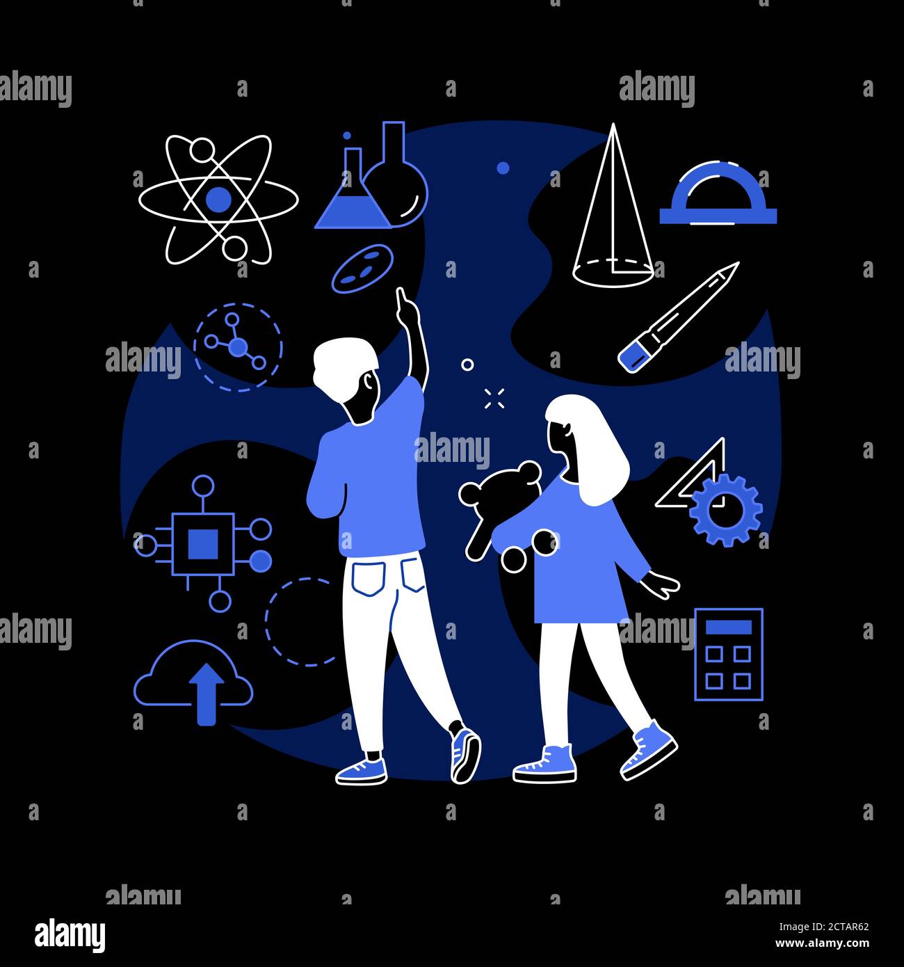 STEM education abstract concept vector illustration Stock Vector Image ...