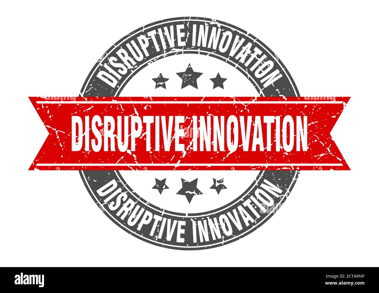 disruptive innovation round stamp with ribbon. sign. label Stock Vector ...