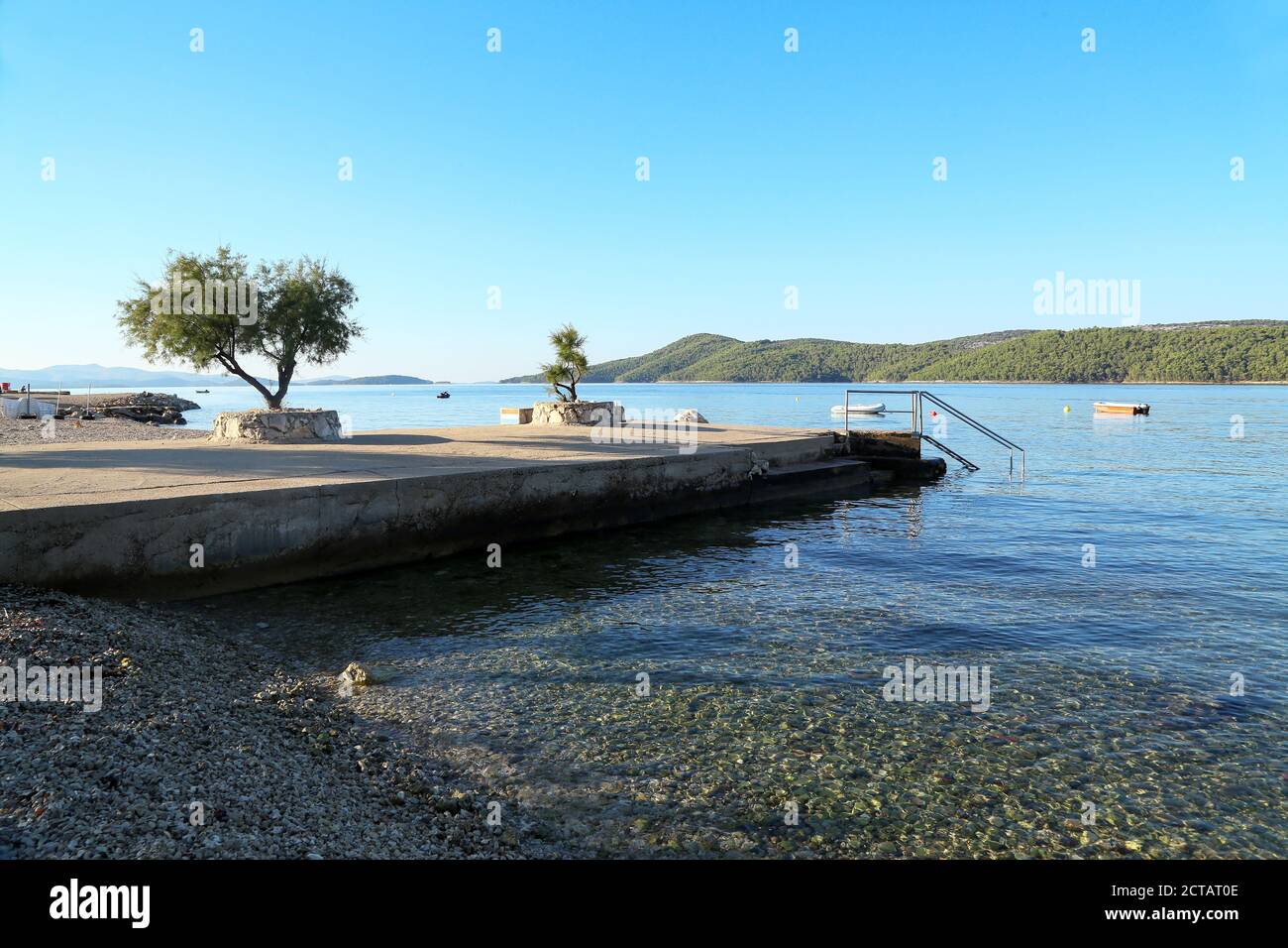 Sunny morning on the sea beach Zablace in Croatia Stock Photo - Alamy