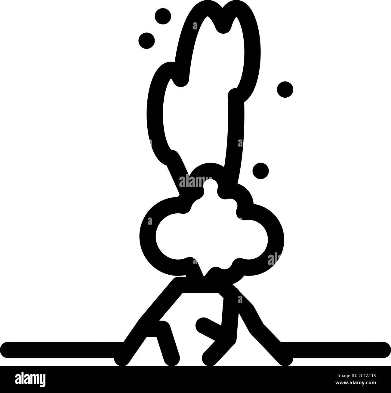 water geyser icon vector outline symbol illustration Stock Vector Image ...