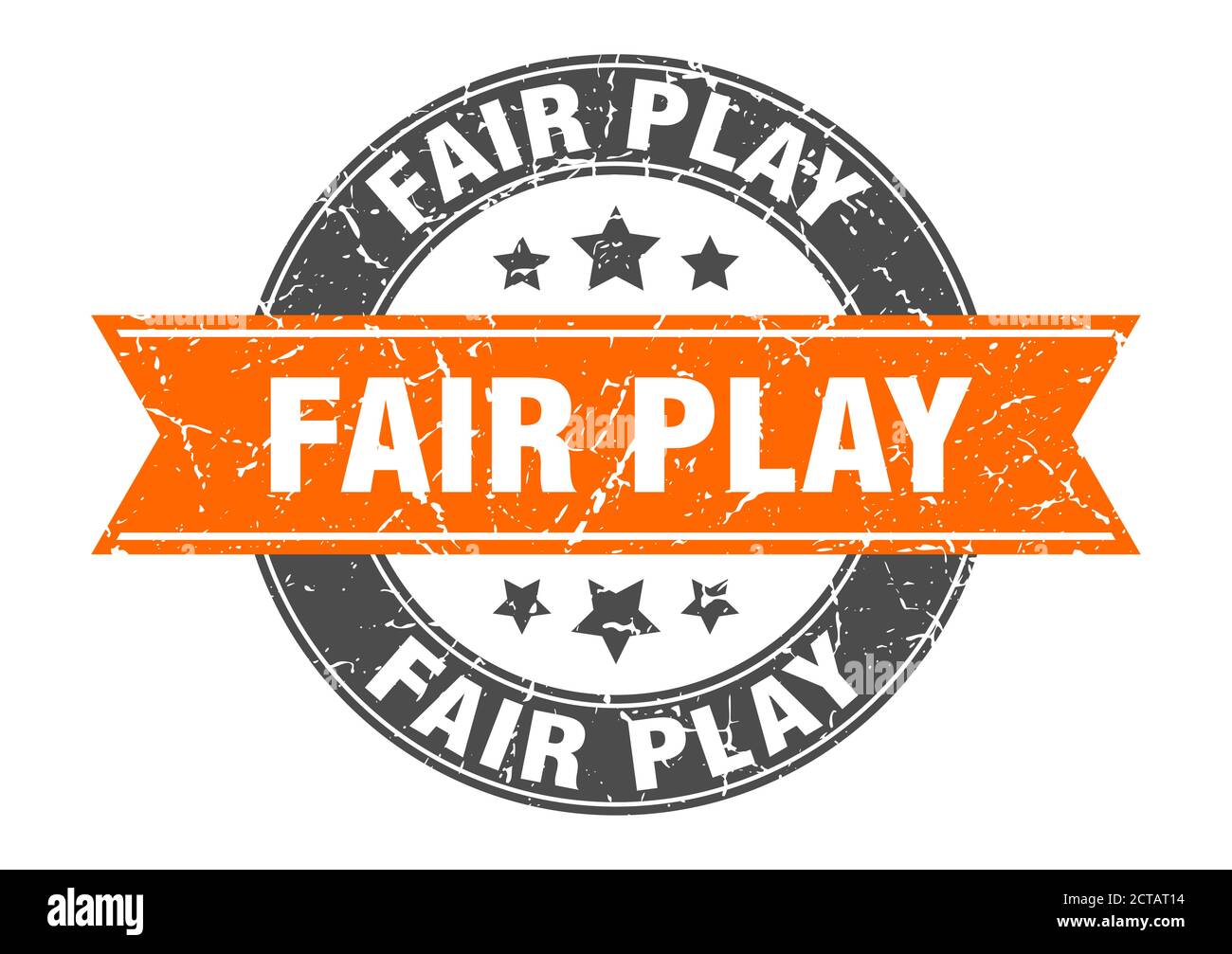 fair play round stamp with ribbon. sign. label Stock Vector Image & Art ...
