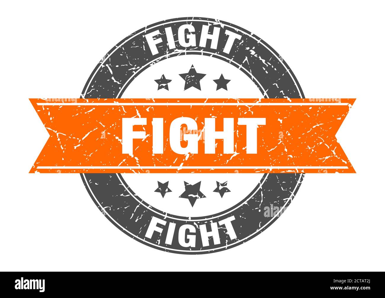 fight round stamp with ribbon. sign. label Stock Vector Image & Art - Alamy