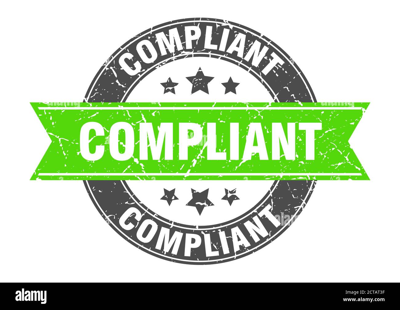 compliant round stamp with ribbon. sign. label Stock Vector Image & Art ...