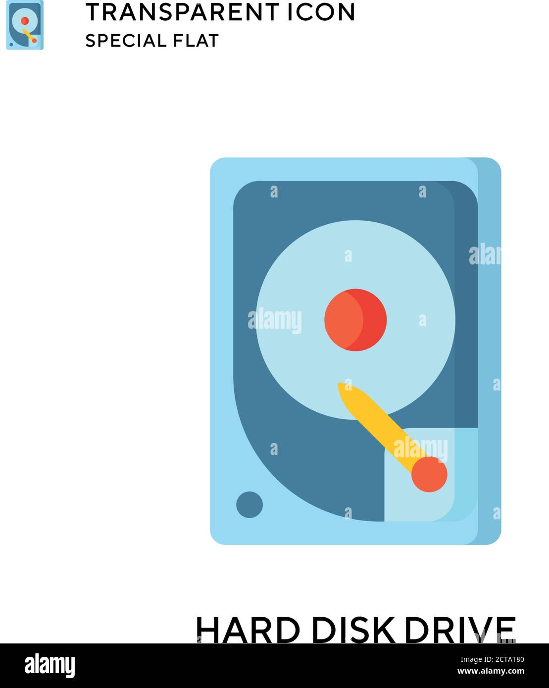 Hard disk drive vector icon. Flat style illustration. EPS 10 vector ...