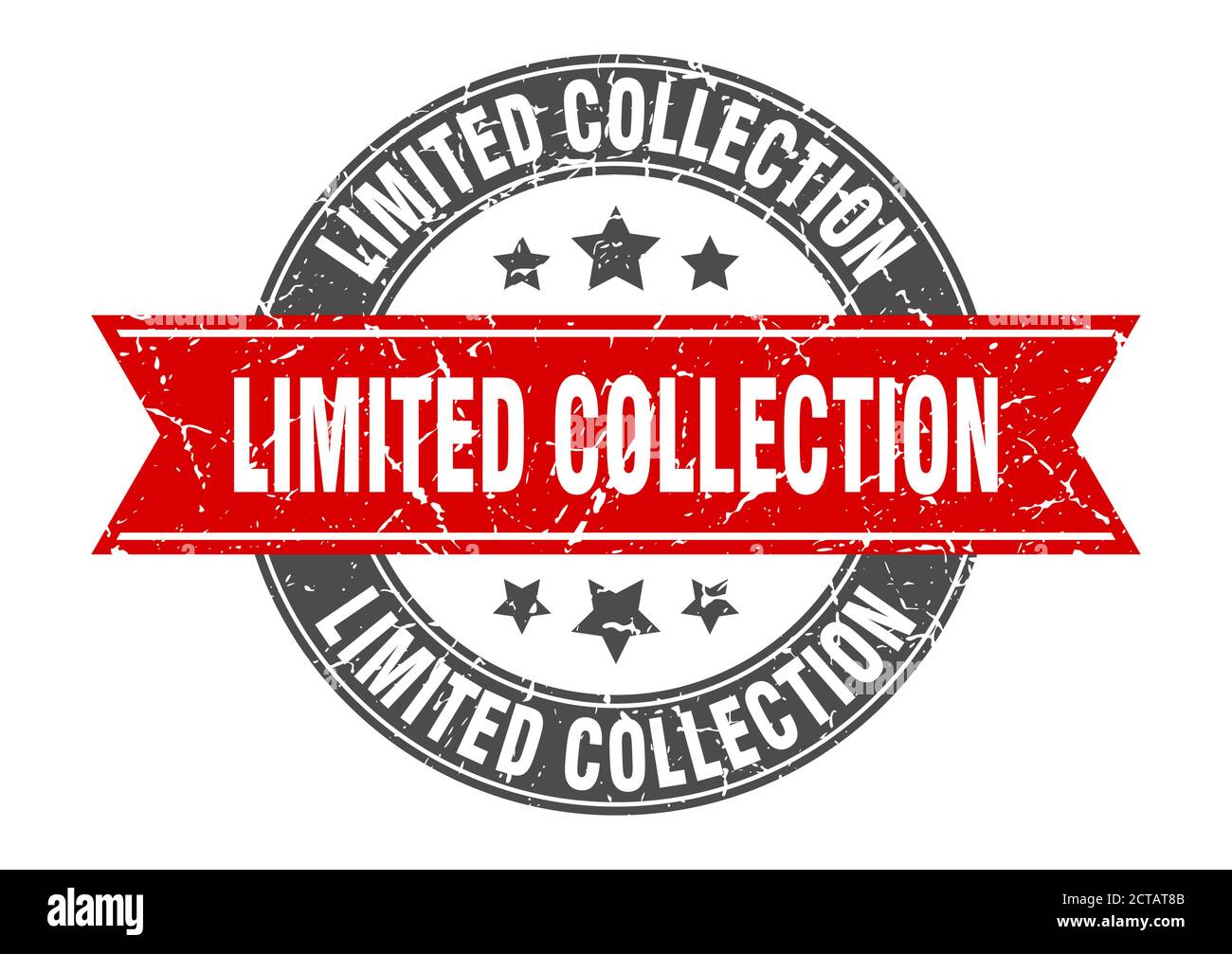 limited collection round stamp with ribbon. sign. label Stock Vector ...