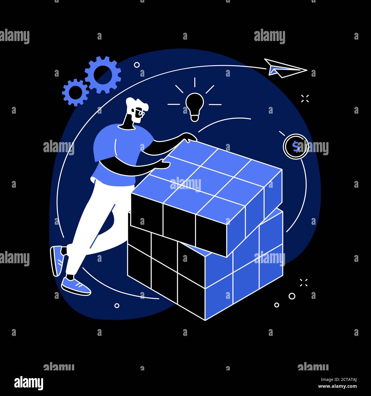 Business solution abstract concept vector illustration Stock Vector ...