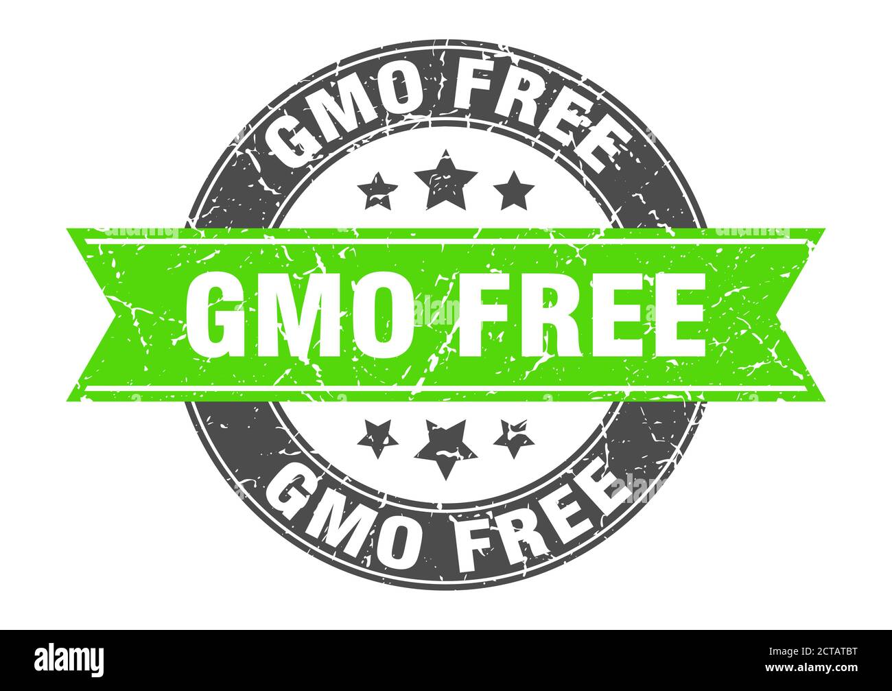 gmo free round stamp with ribbon. sign. label Stock Vector Image & Art ...