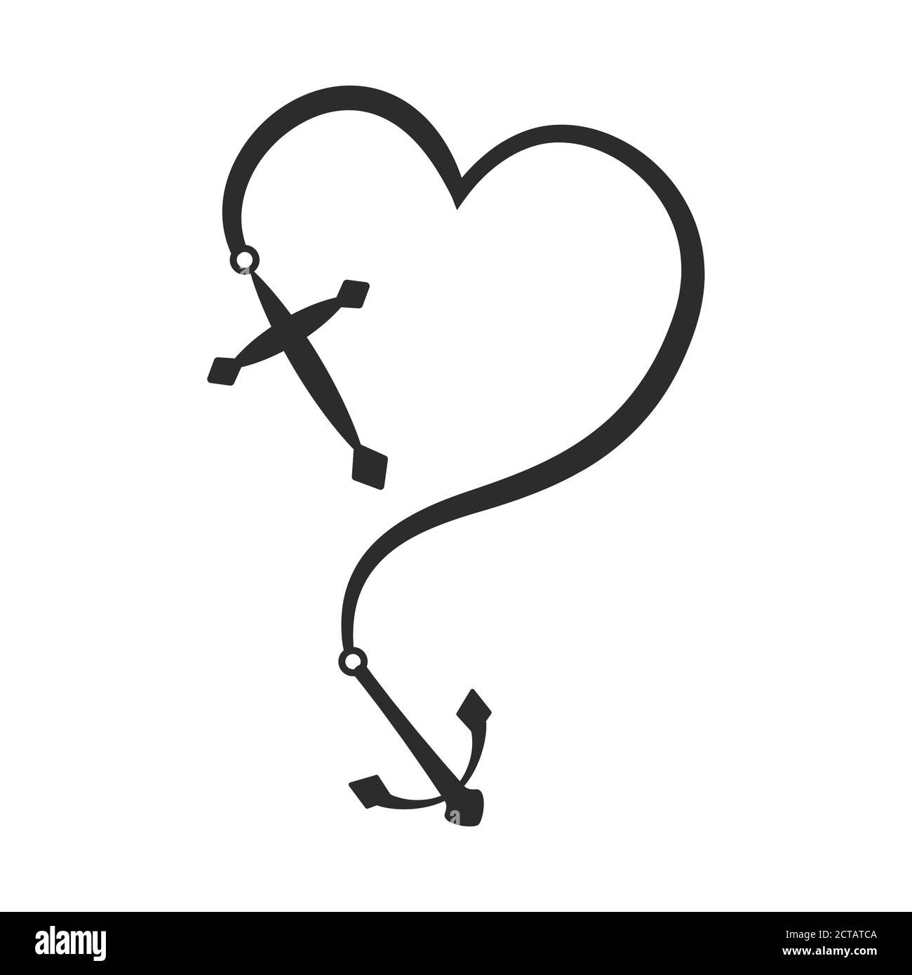 Lovely heart with anchor and cross medal - lovely lettering calligraphy ...