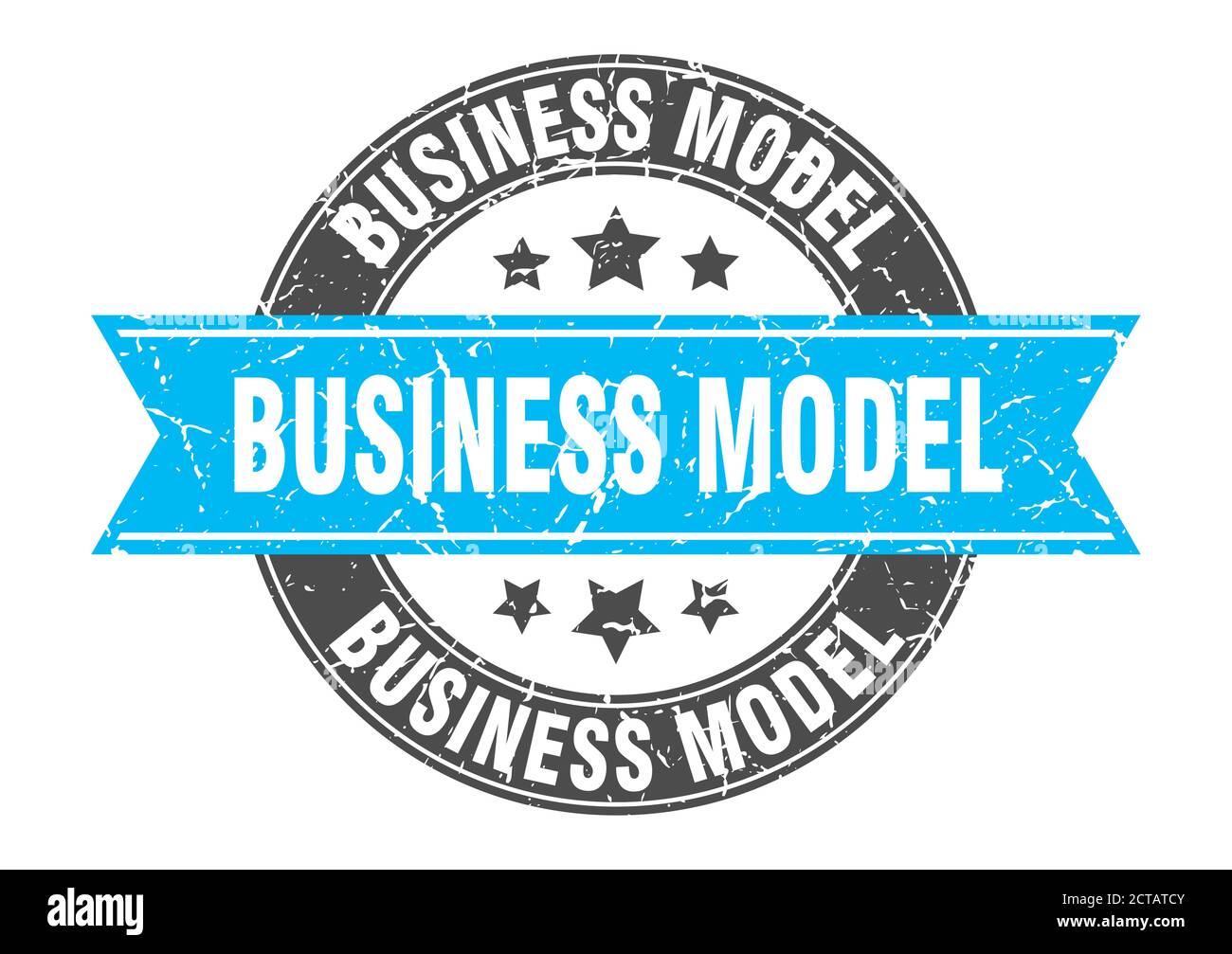 business model round stamp with ribbon. sign. label Stock Vector Image ...