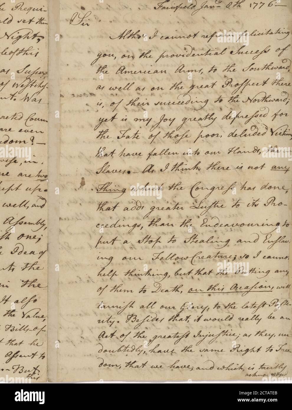 Letter from Hugh Hughes, text, Correspondence, 1776 Stock Photo - Alamy