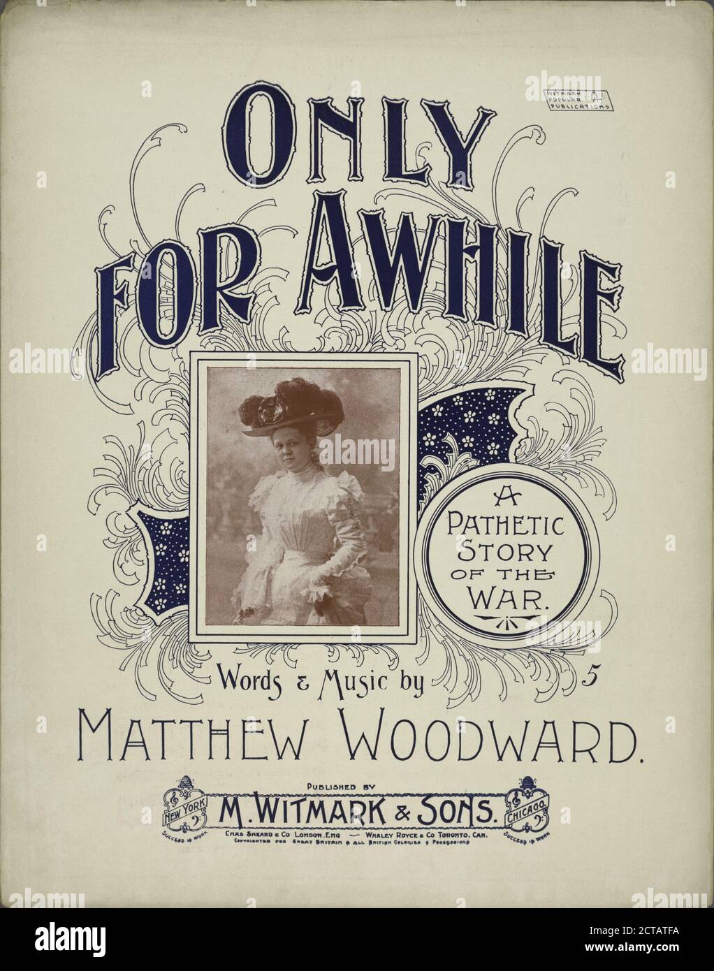 Only for a while, notated music, Scores, 1898 - 1898, Woodward, Matthew ...
