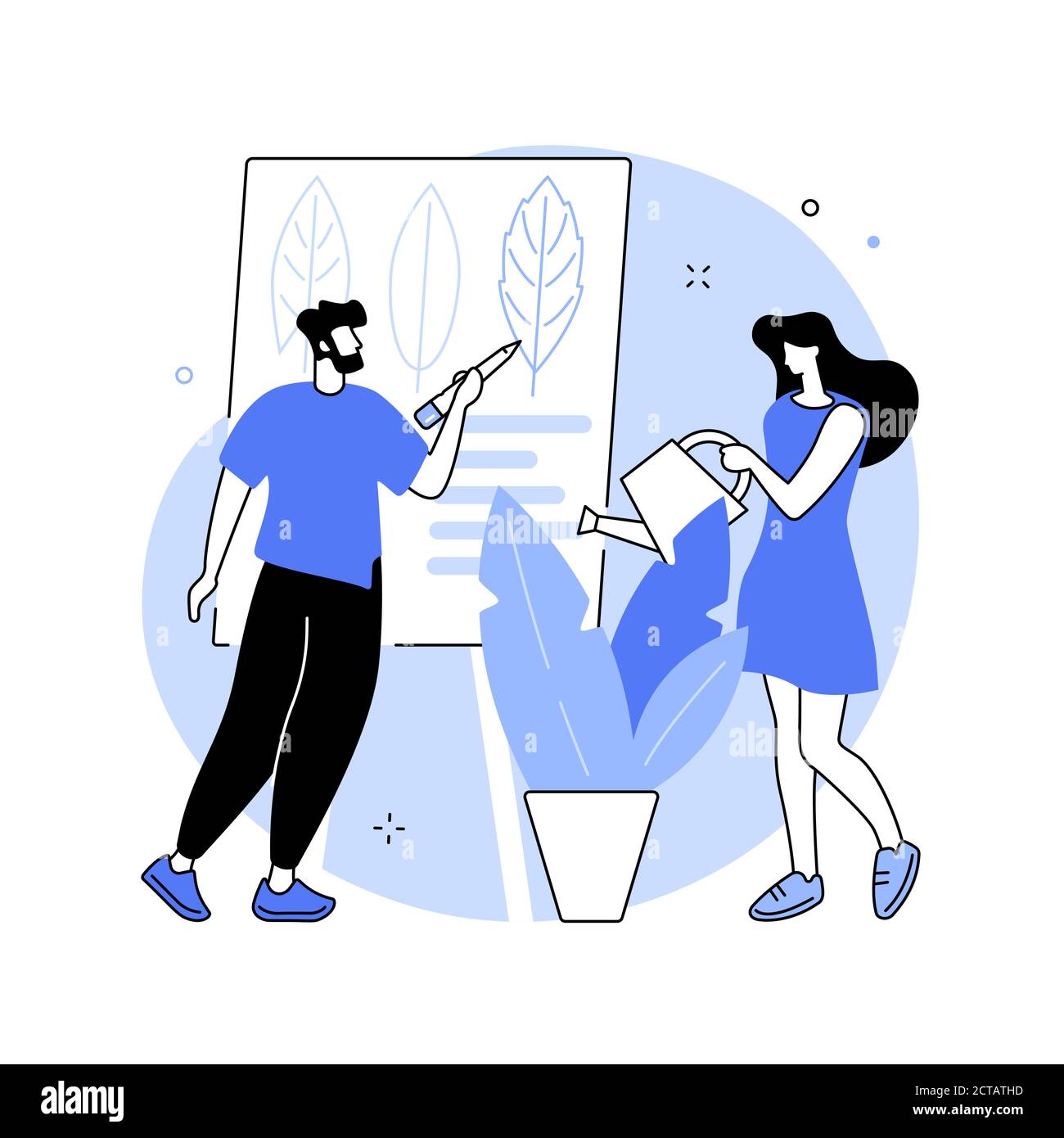 Garden workshop abstract concept vector illustration Stock Vector Image ...