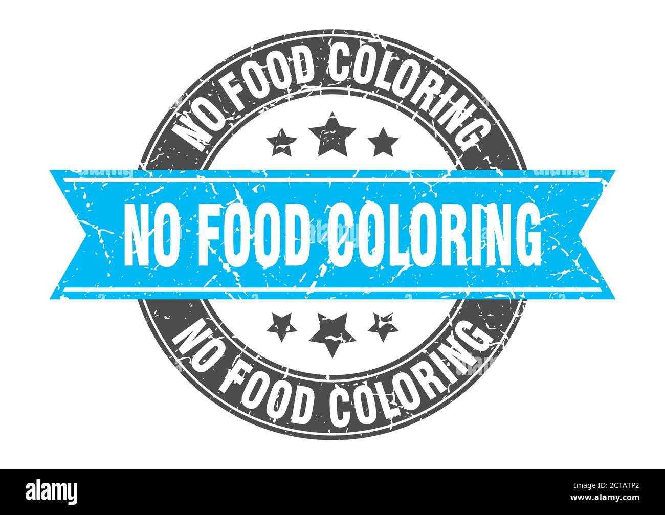 no food coloring round stamp with ribbon. sign. label Stock Vector ...