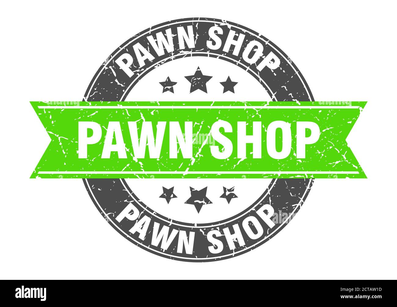pawn shop round stamp with ribbon. sign. label Stock Vector Image & Art ...