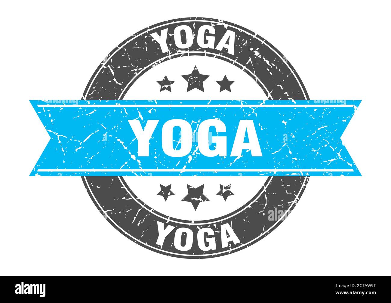 yoga round stamp with ribbon. sign. label Stock Vector Image & Art - Alamy