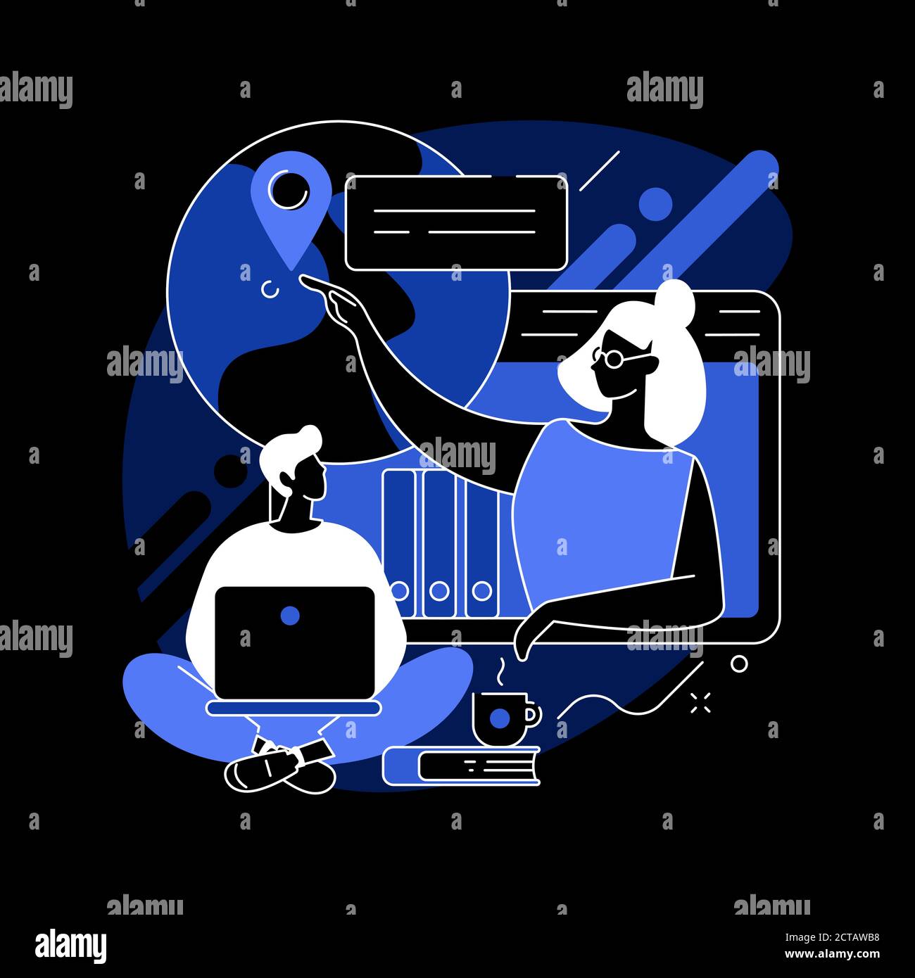 Online tutor abstract concept vector illustration Stock Vector Image ...