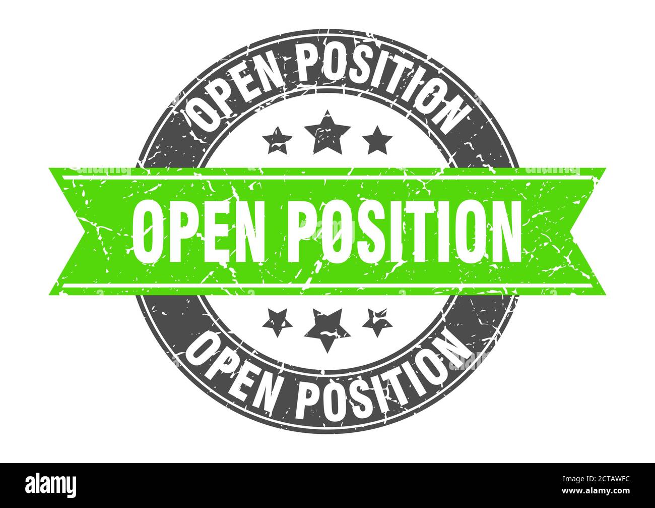 open position round stamp with ribbon. sign. label Stock Vector Image ...