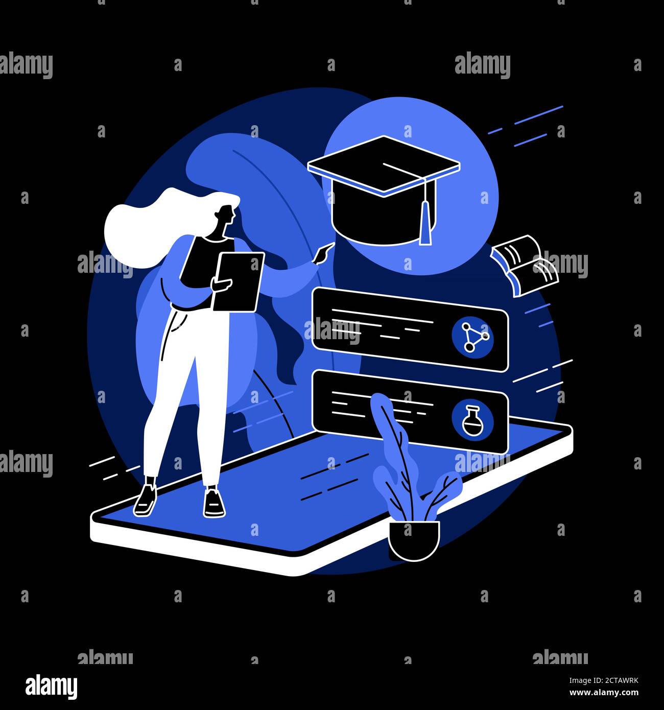 Online school platform abstract concept vector illustration Stock ...