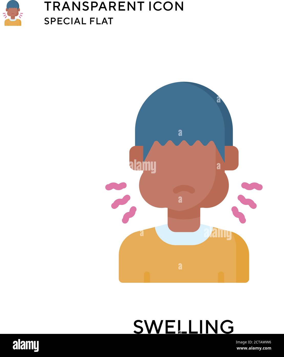 Swelling vector icon. Flat style illustration. EPS 10 vector Stock Vector Image & Art - Alamy