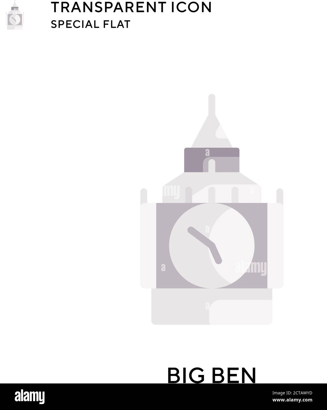 Big ben vector icon. Flat style illustration. EPS 10 vector Stock ...