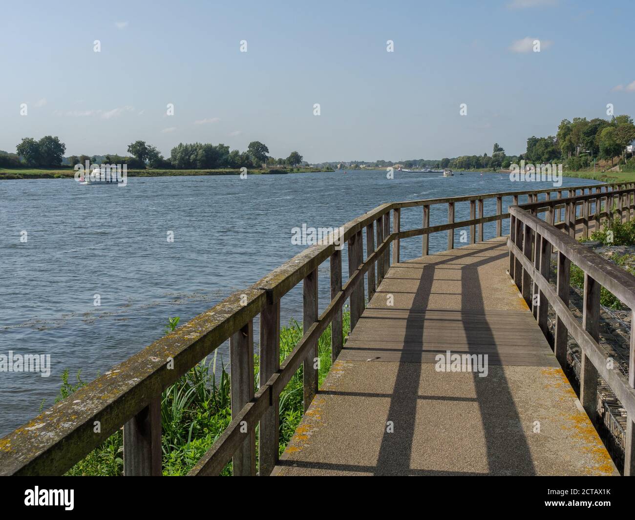 the dutch village kessel at the river maas Stock Photo - Alamy
