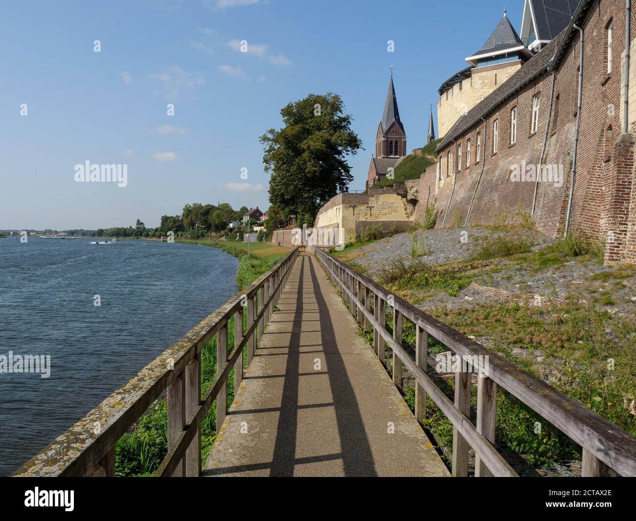 the dutch village kessel at the river maas Stock Photo - Alamy