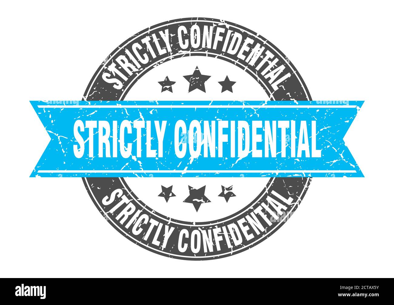 strictly confidential round stamp with ribbon. sign. label Stock Vector ...